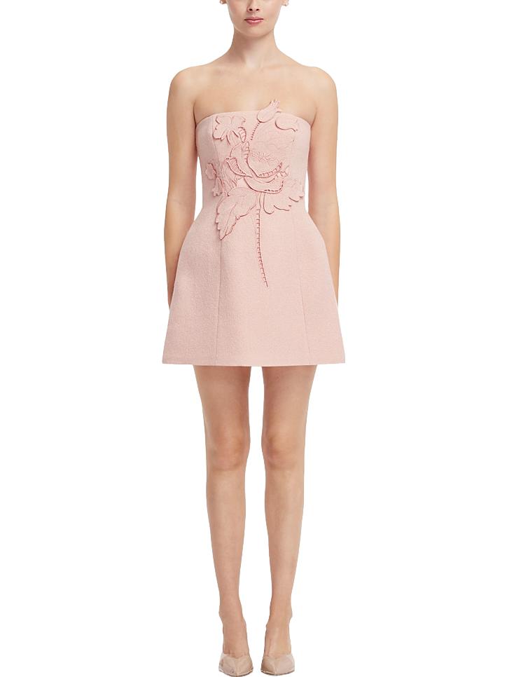 LEO LIN Leo Lin Roselle Applique Bustier Mini Dress